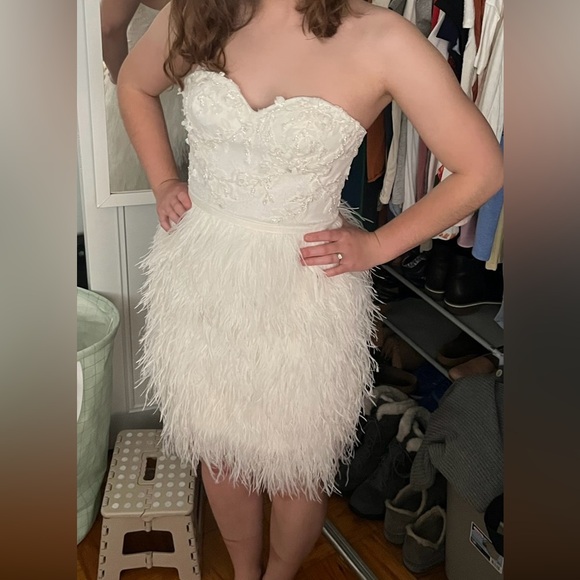 Allison Webb | Dresses | Hadley By Allison Webb Feather Mini Dress ...